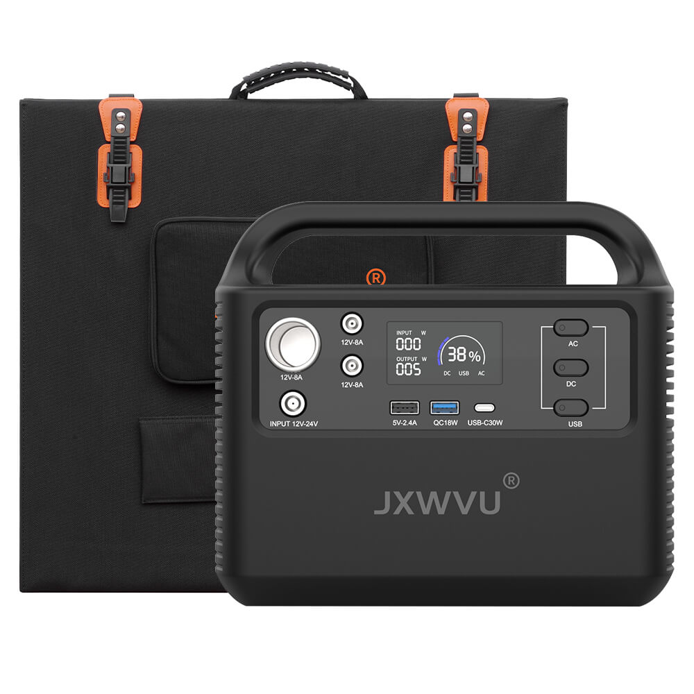 300w Portable Solar Generator with 120w Foldable Solar Panel – JXWVU