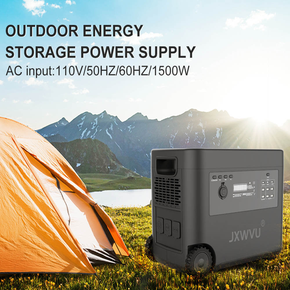 JXWVU 2500W 2160Wh Portable Power Station home backup camping outdoors